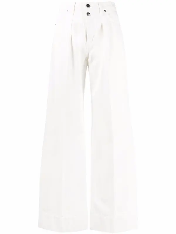 FRAME Wide-leg Jeans - White