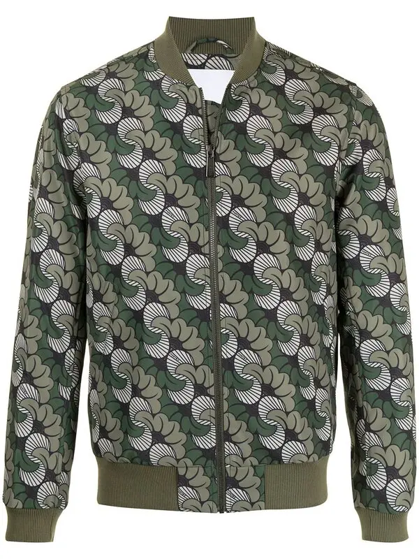 PORTS V Abstract-print Bomber Jacket