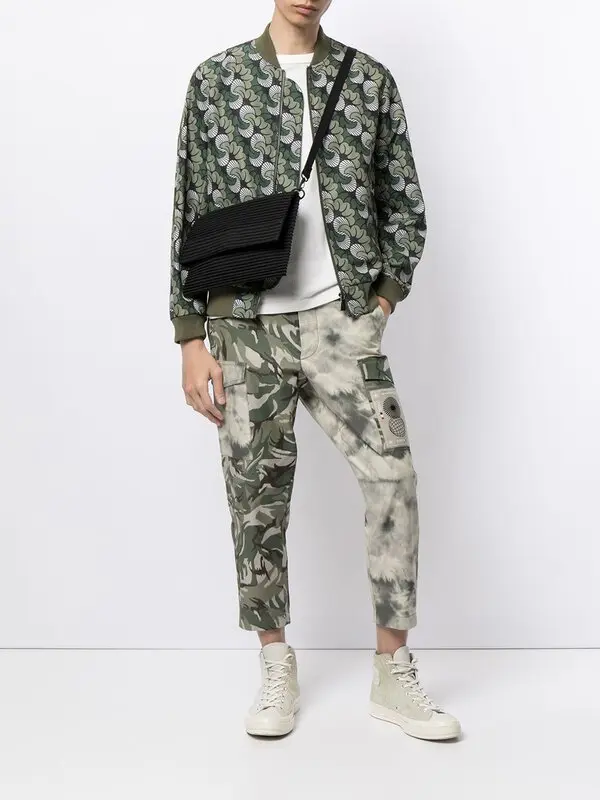 PORTS V Abstract-print Bomber Jacket