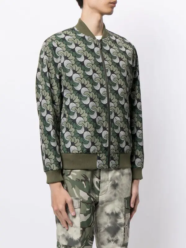 PORTS V Abstract-print Bomber Jacket
