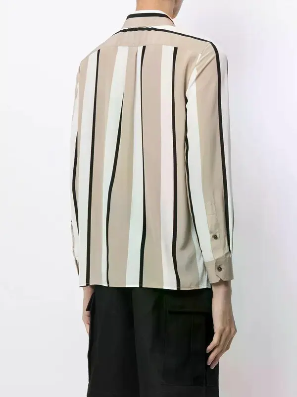 PORTS V Vertical Stripe Print Shirt