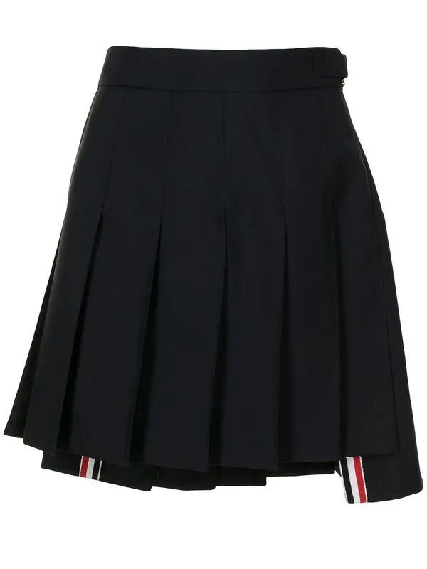Thom Browne Pleated School Uniform Skirt - Blue