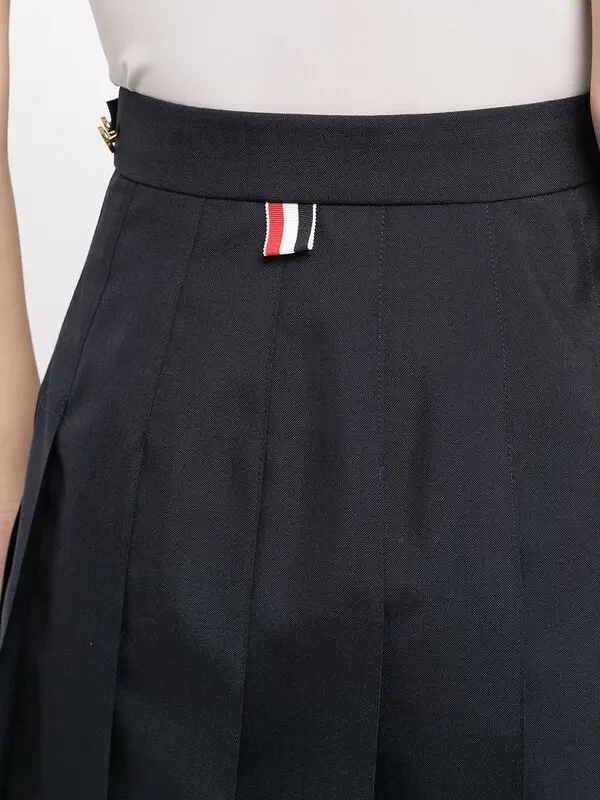 Thom Browne Pleated School Uniform Skirt - Blue