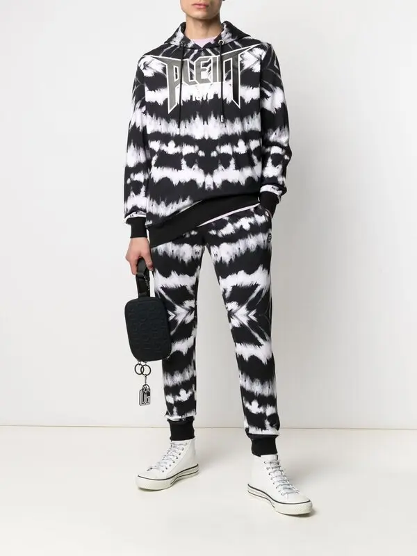 Philipp Plein Tie-dye Logo Print Hoodie
