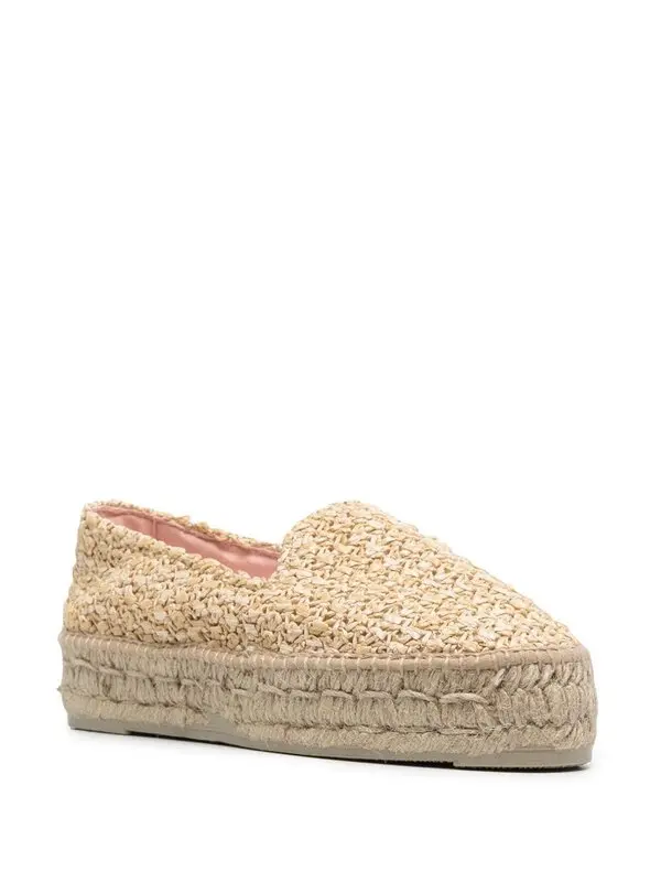Manebí Woven Raffia Espadrilles - Neutrals