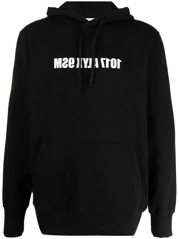 1017 Alyx 9sm Reverse Logo Popover Hoodie - Black