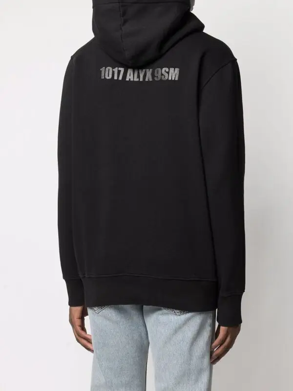 1017 Alyx 9sm Reverse Logo Popover Hoodie - Black