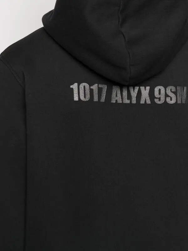 1017 Alyx 9sm Reverse Logo Popover Hoodie - Black