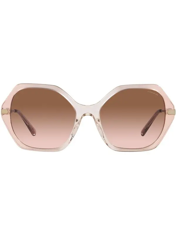 COACH Hexagon Frame Sunglasses - Pink