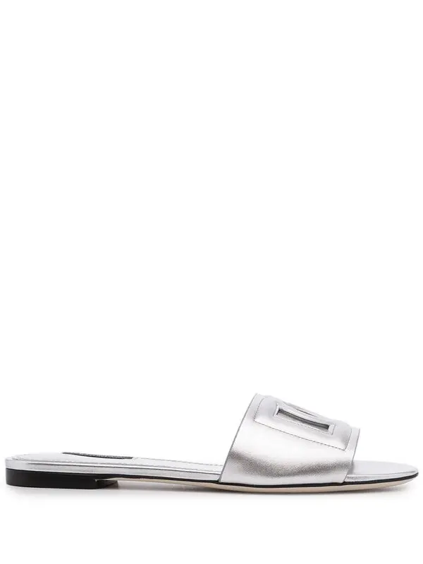 Dolce & Gabbana Dg Millennials Metallic Sandals - Silver
