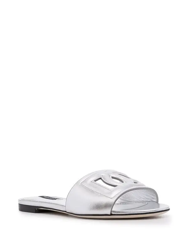Dolce & Gabbana Dg Millennials Metallic Sandals - Silver