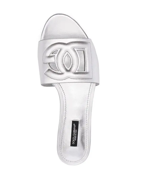 Dolce & Gabbana Dg Millennials Metallic Sandals - Silver