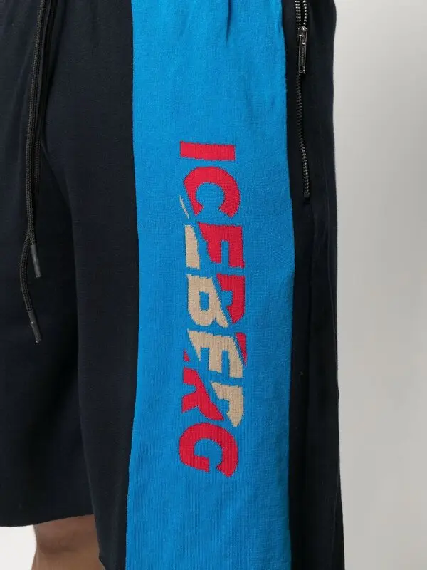 Iceberg Logo Knit Track Shorts