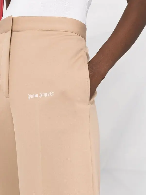 Palm Angels Logo-print Wide Leg Trousers