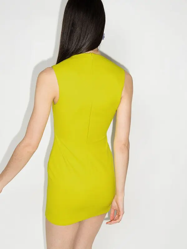 Solace London Cora Fitted Mini Dress In Yellow - 61% Off | Editorialist