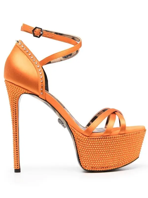 Philipp Plein Embellished Platform Sandals