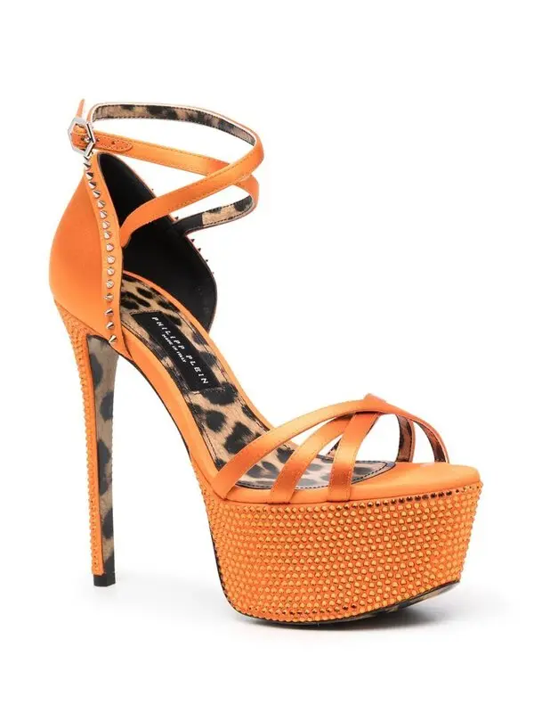 Philipp Plein Embellished Platform Sandals