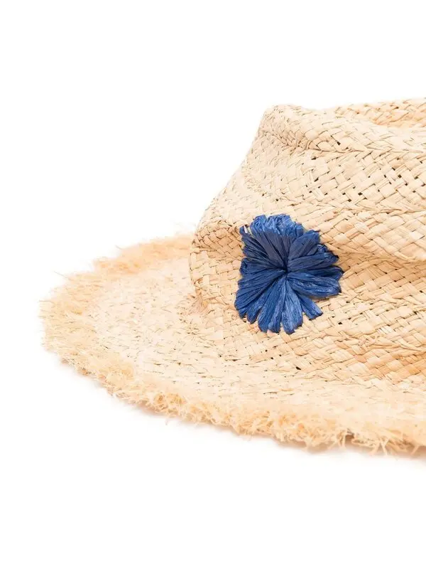 Paul Smith Floral-embroidered Straw Hat