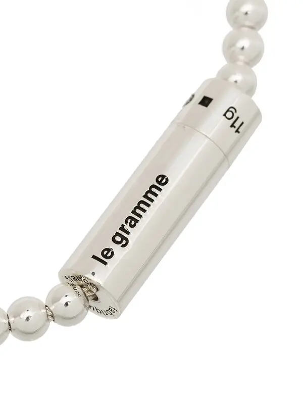 Le Gramme Le 11g Brushed Bead Bracelet - Silver