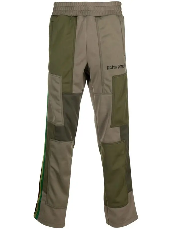 Palm Angels Patchwork Track Pants - Green