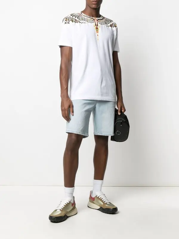 DIESEL® Light Wash Distressed Denim Shorts