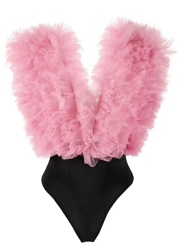 Alchemy Fashions X Lia Aram Ruffled Bodysuit - Pink