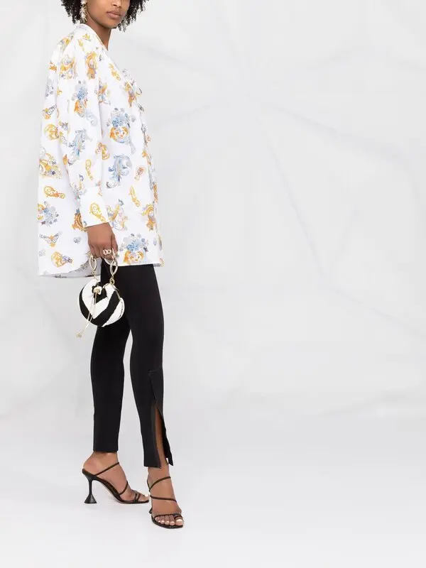 Versace Barocco Print Lace-up Shirt