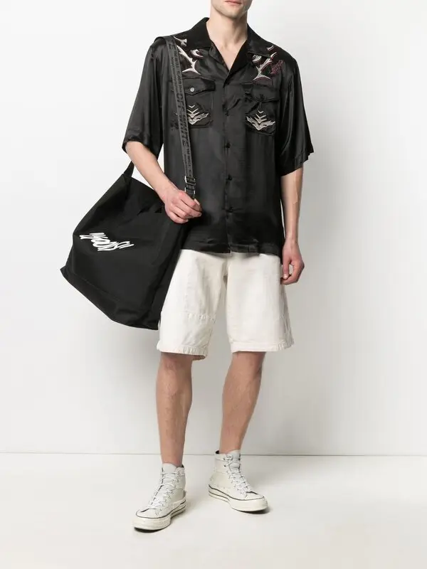 DIESEL® Panelled Knee-length Denim Shorts