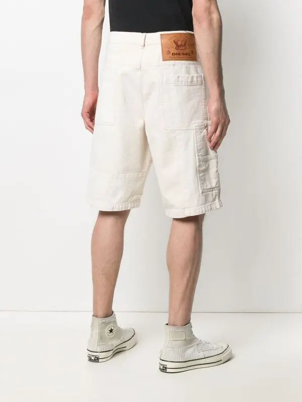 DIESEL® Panelled Knee-length Denim Shorts