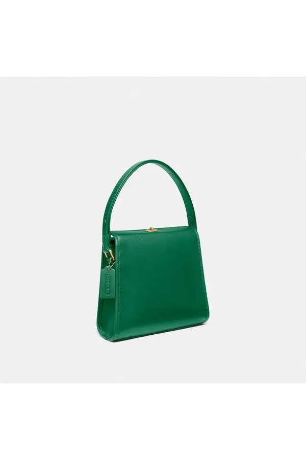 バッグ COACH shoulderbag green turnlock nubuck Coach Turnlock Shoulder Bag - Green | Editorialist