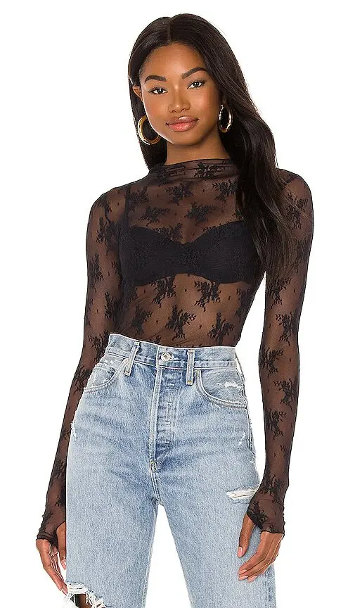 Free People Lady Lux Layering Top - Black