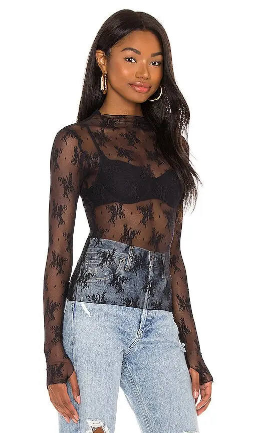 Free People Lady Lux Layering Top - Black