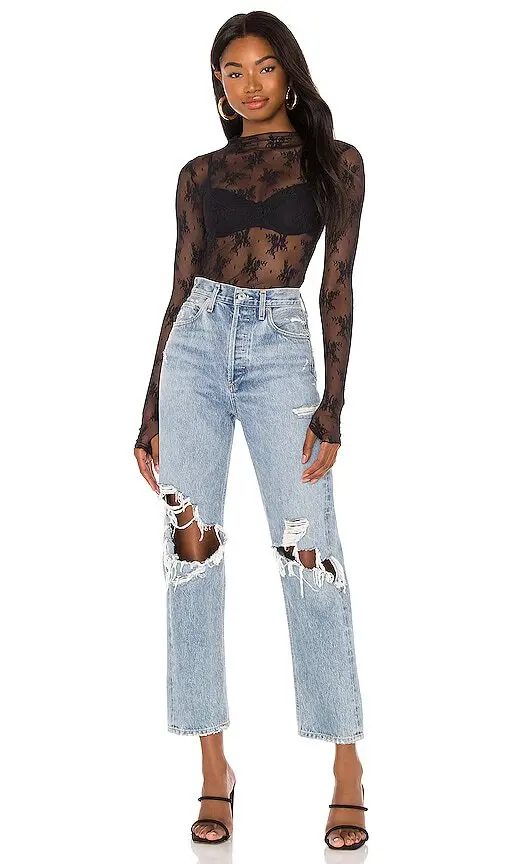 Free People Lady Lux Layering Top - Black