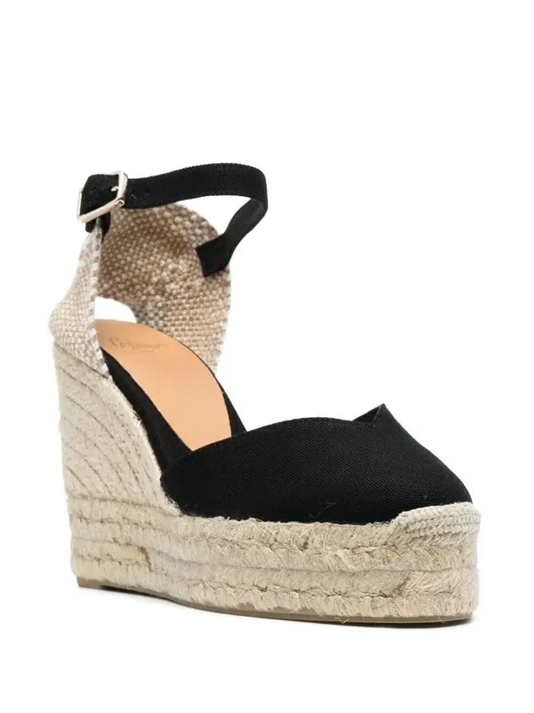 CastaÑer 100mm Buckle-fastening Platform Espadrilles - Black