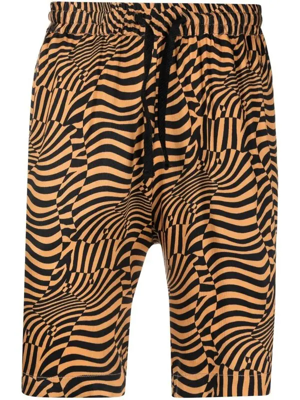 GARCONS INFIDELES Psycho Abstract-print Shorts