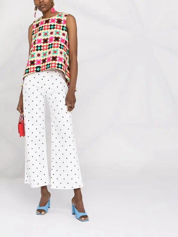 La DoubleJ La Scala Geometric-print Top