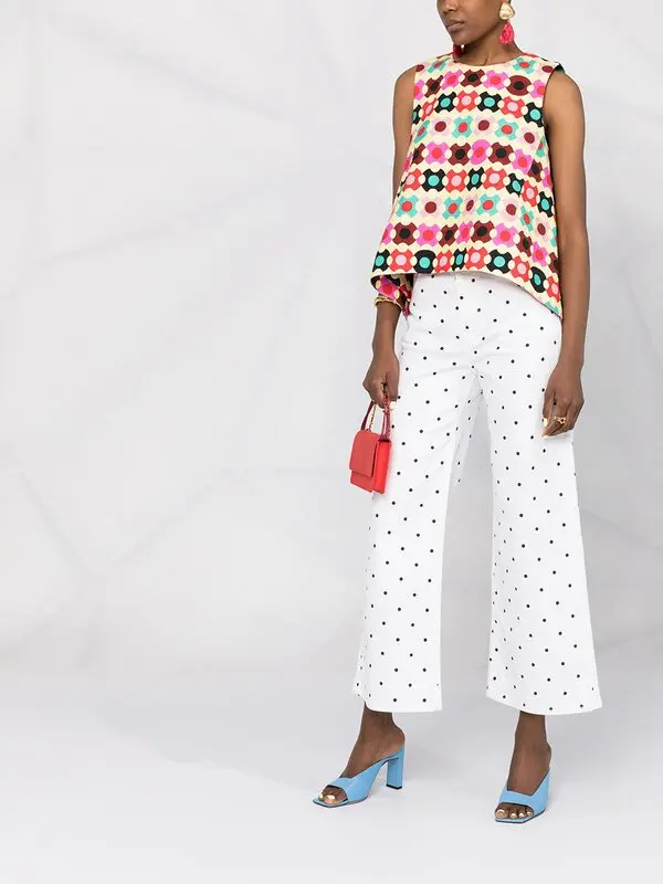 La DoubleJ La Scala Geometric-print Top