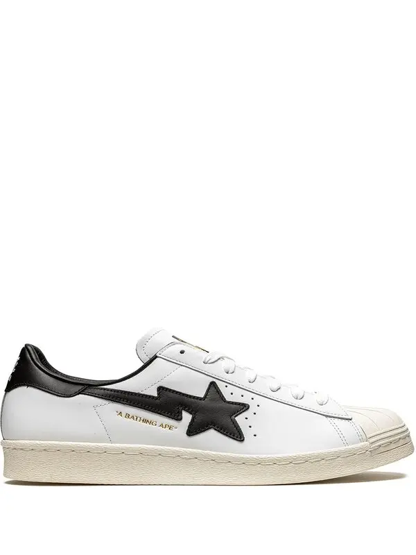 Adidas X Bape Superstar 80s Sneakers - White