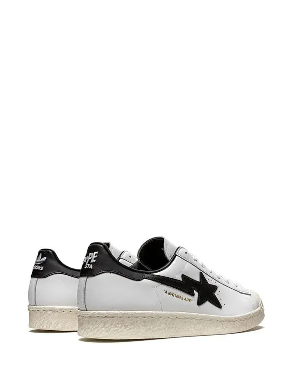 Adidas X Bape Superstar 80s Sneakers - White