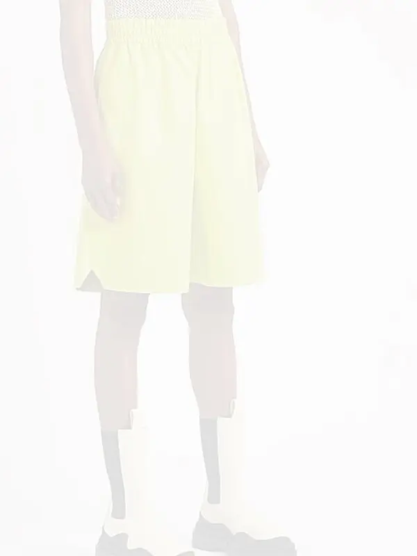 Bottega Veneta Lime Leather Shorts