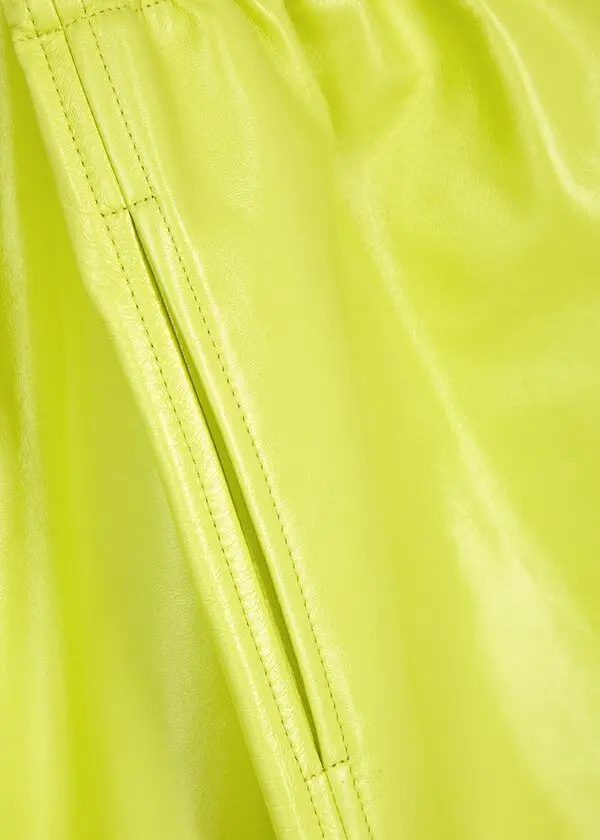 Bottega Veneta Lime Leather Shorts