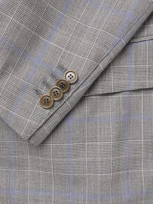 Giorgio Armani Slim-fit Double-breasted Prince Of Wales Checked Wool Suit Jacket