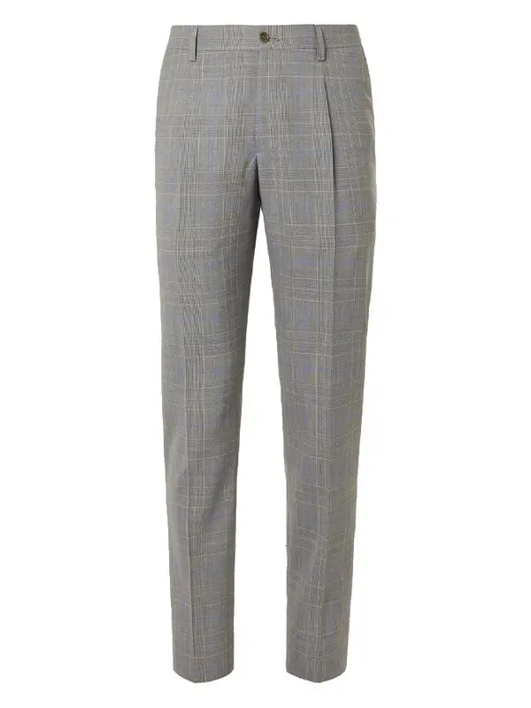 Giorgio Armani Prince Of Wales Checked Wool Suit Trousers