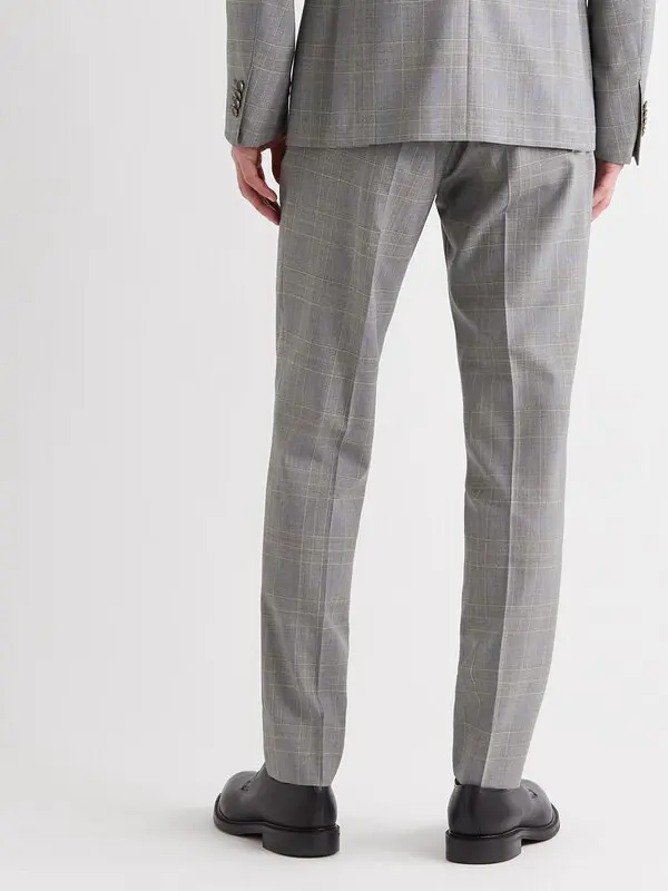 Giorgio Armani Prince Of Wales Checked Wool Suit Trousers