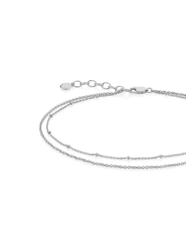Monica Vinader Double Chain Anklet - Silver