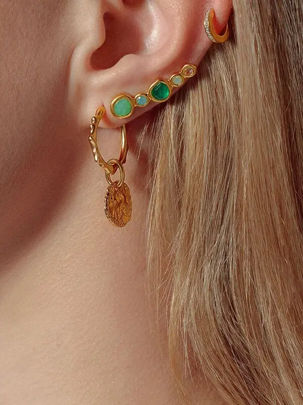 Monica Vinader Siren Muse Hoop Earrings - Gold