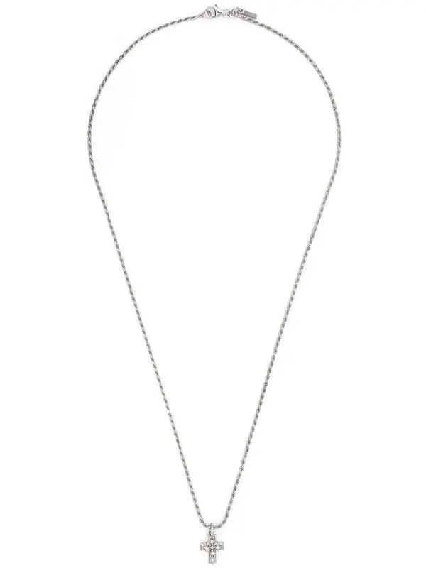Emanuele Bicocchi Diamond Cross Pendant Necklace