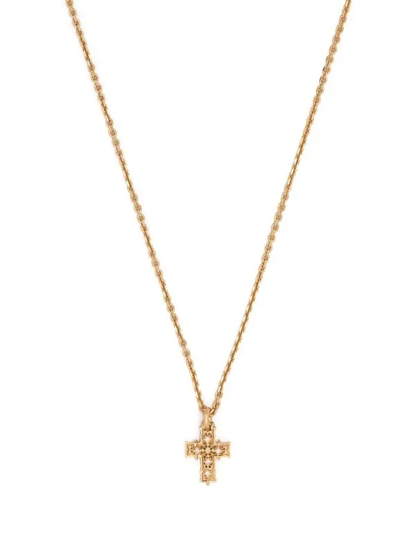 Emanuele Bicocchi Diamond Cross Pendant Necklace - Gold
