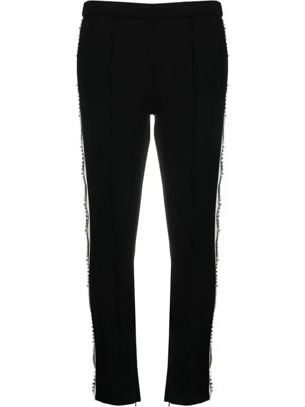 Philipp Plein Crystal-embellished Cropped Track Trousers