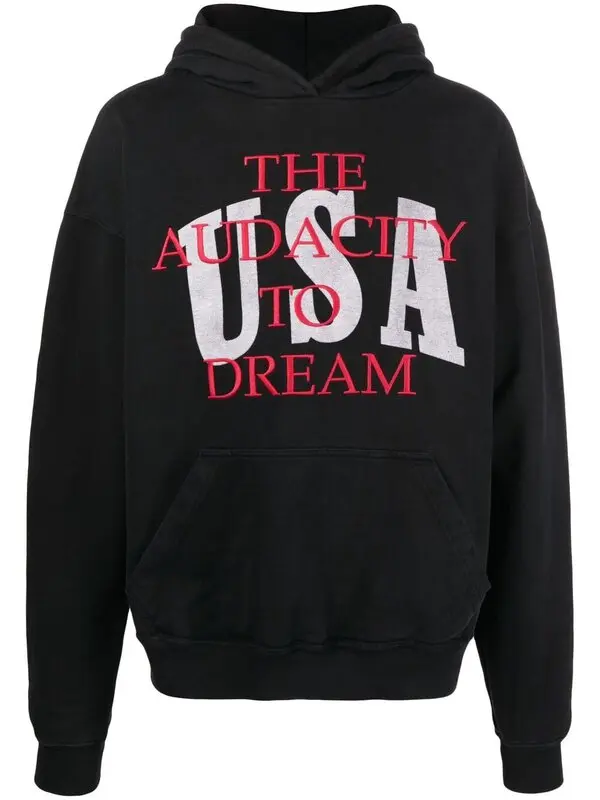 Rhude Dreamers Cotton Hoodie - Black